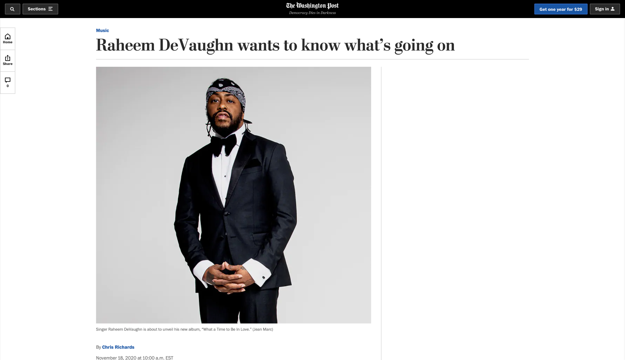 Raheem DeVaughn on his new album, 'What a Time to Be In Love' - The ...